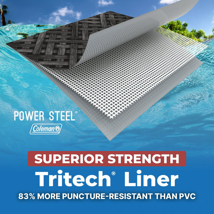 Coleman Power Steel 16 ft. x 42 in. Round Metal Frame Above Ground Poo ...