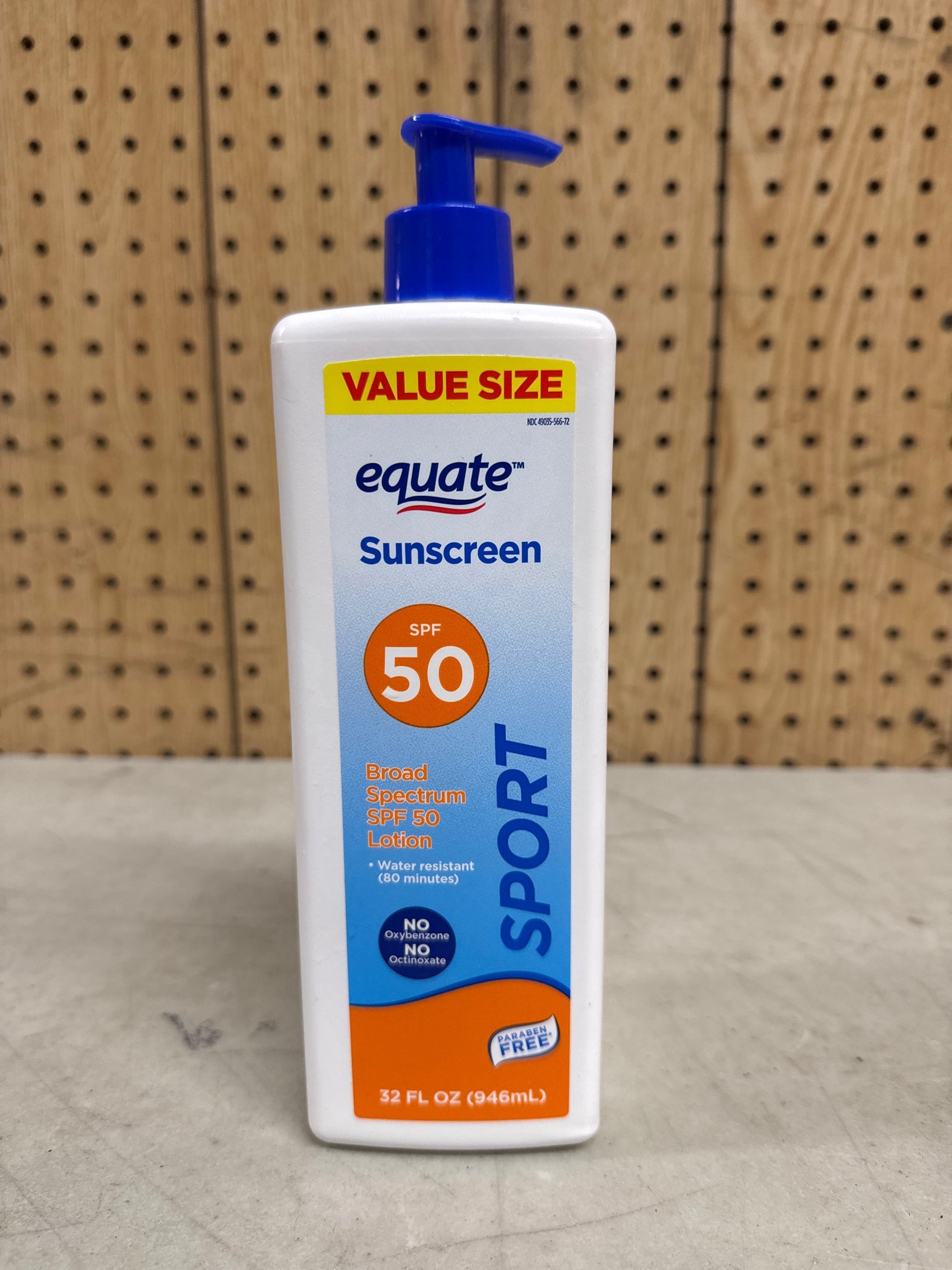 Equate Sport Broad Spectrum SPF-50 Sunscreen Lotion, 32 fl oz (Value S ...